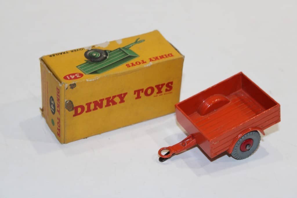 LAND ROVER TRAILER ORANGE 1960 DINKY TOYS 1/43°