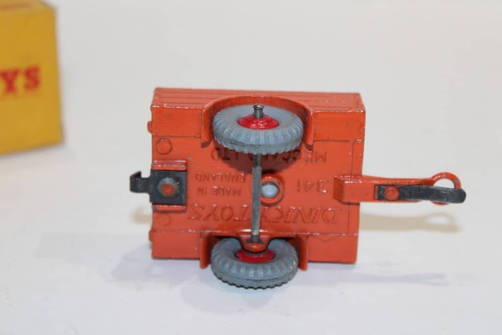 LAND ROVER TRAILER ORANGE 1960 DINKY TOYS 1/43°