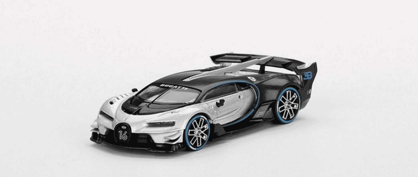 BUGATTI VISION GRAN TURISMO GREY MINI GT 1/64°