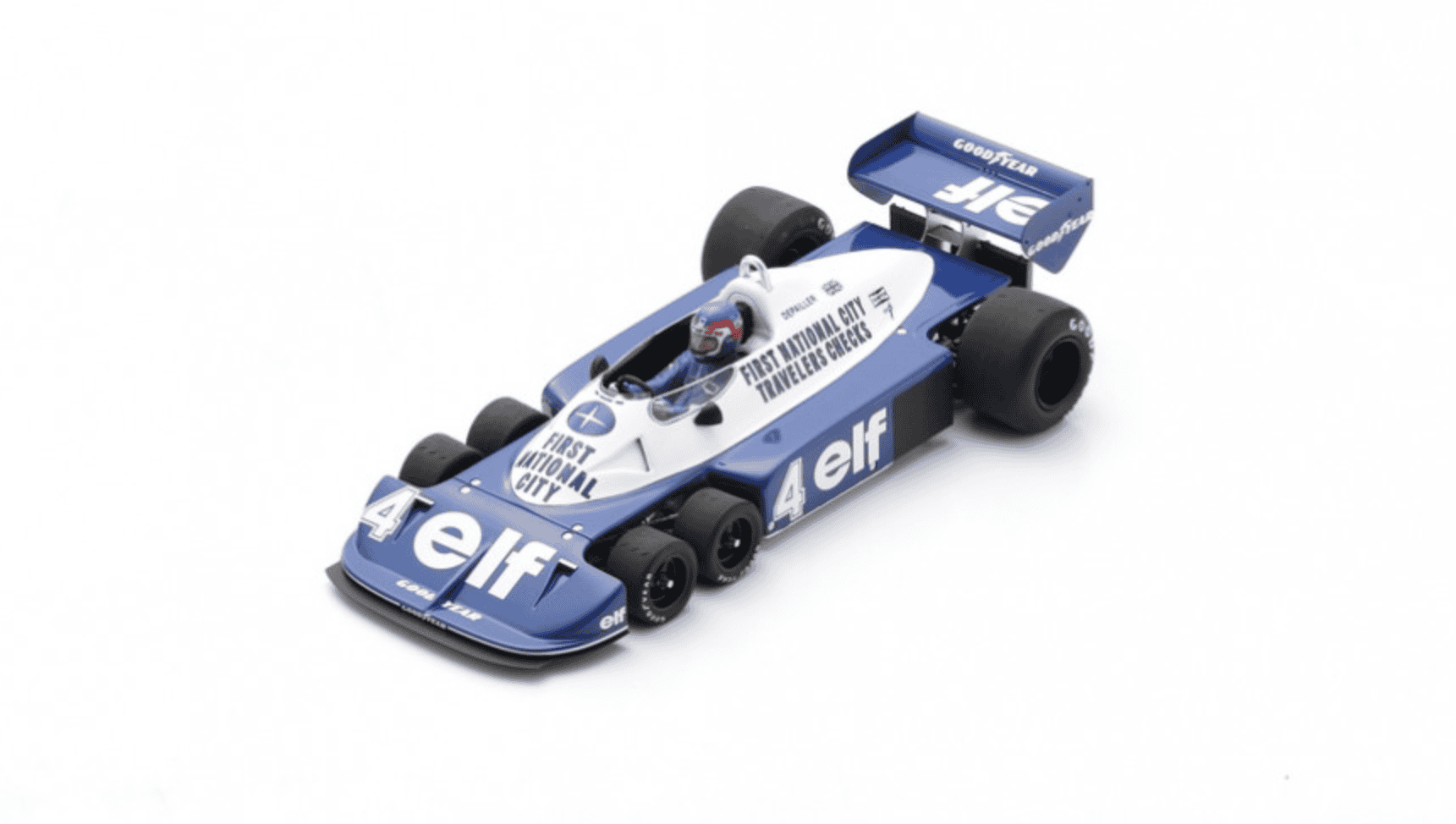 TYRRELL P34 N°4 3E GP SOUTH AFRICAN 1977 DEPAILLER SPARK 1/18°