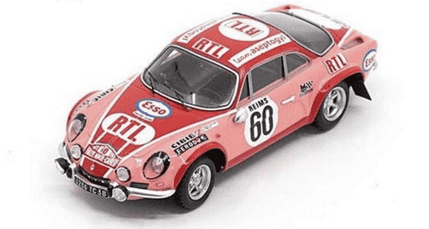 ALPINE A110 N°60 RALLYE MONTE CARLO 1972 SPARK 1/43°