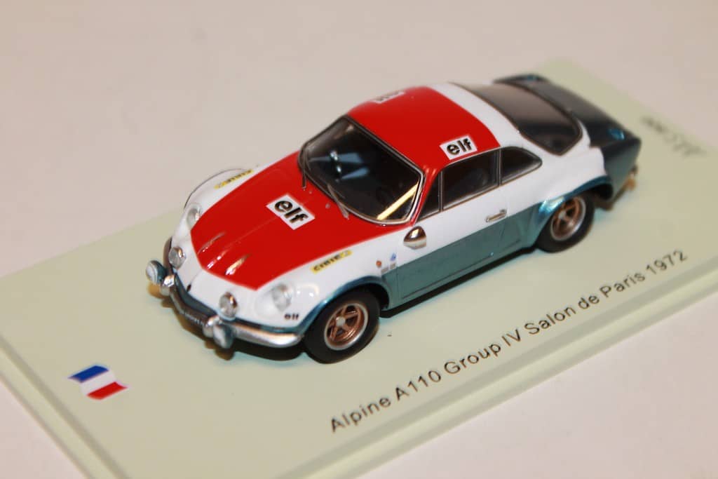 ALPINE A110 GROUP IV SALON DE PARIS 1972 SPARK 1/43°