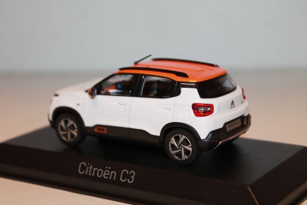 CITROEN C3 (INDIAN MARKET) 2021 BLANCHE TOIT ORANGE NOREV 1/43°