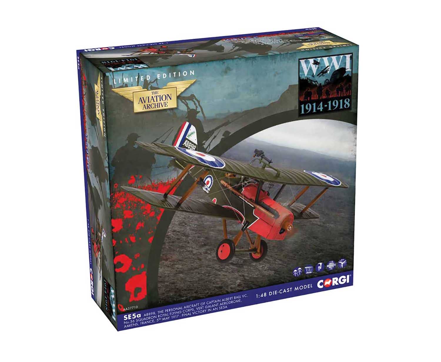 RAF SE5a A8898 CAPTAIN ALBERT BALL VC ROYAL FLYING CORPS CORGI 1/48°