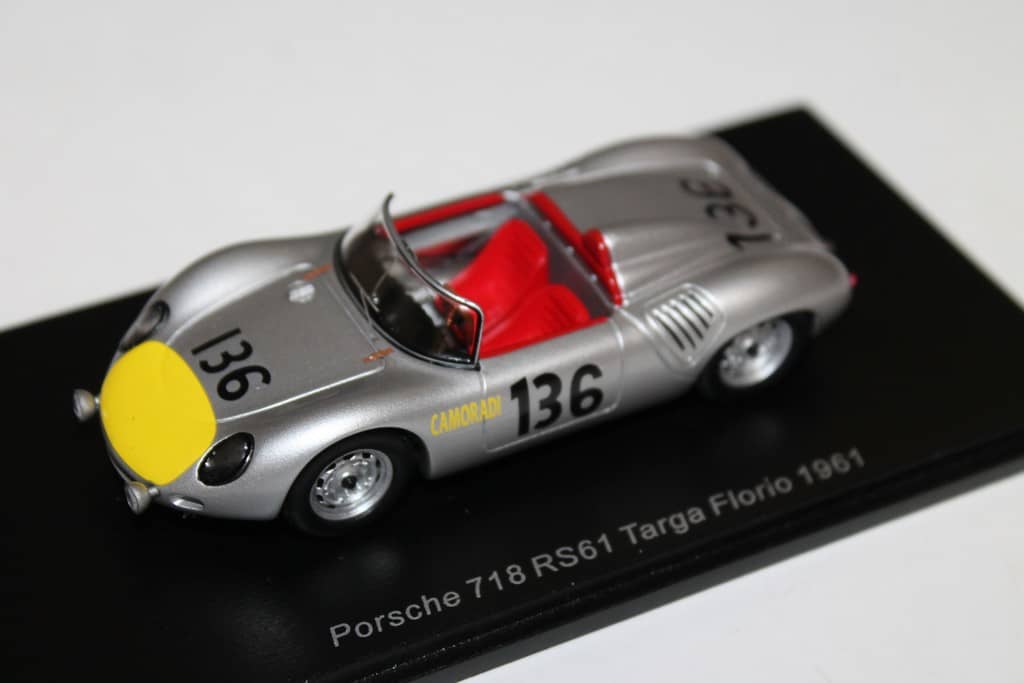 PORSCHE 718 RS61 N°136 TARGA FLORIO 1961 SPARK 1/43°